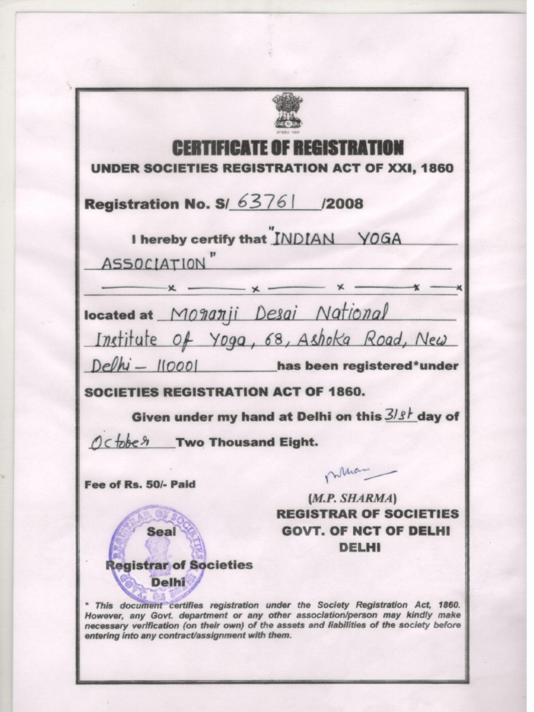 Certificate of Registration | PDF