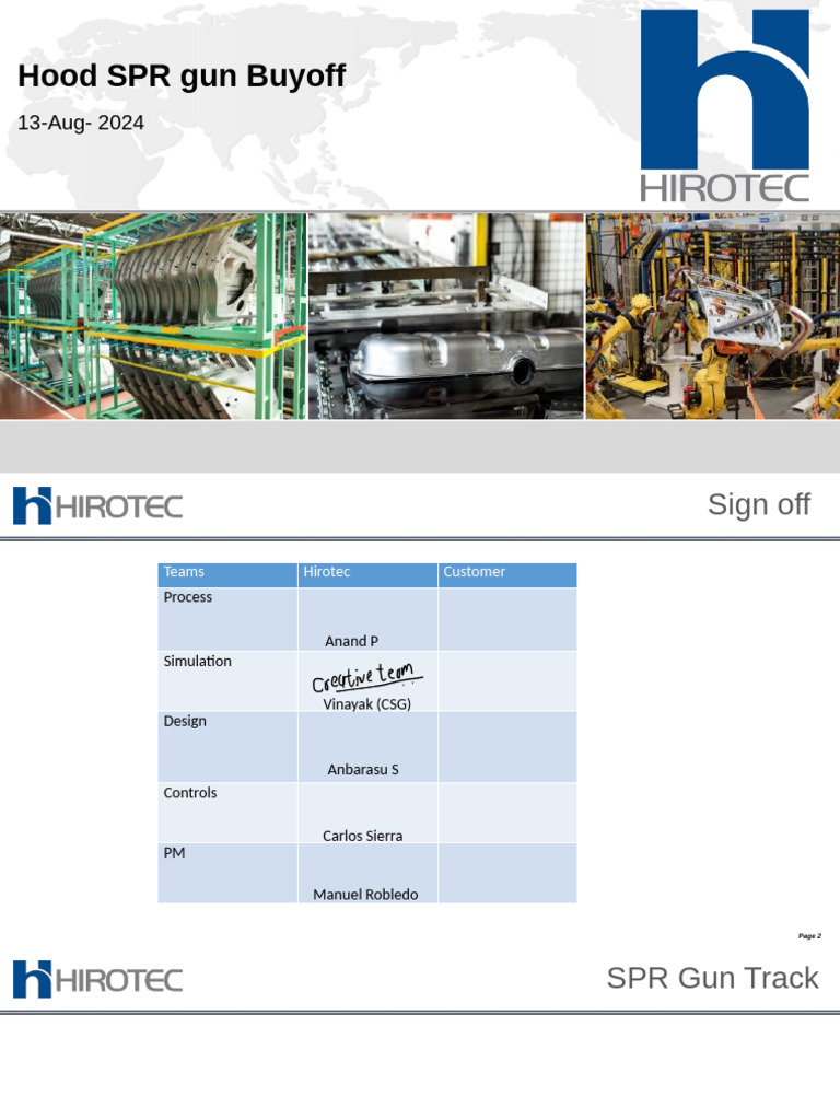 20240813 T2 HOOD WELDGUN BUYOFF- Henrob | PDF | Welding | Construction