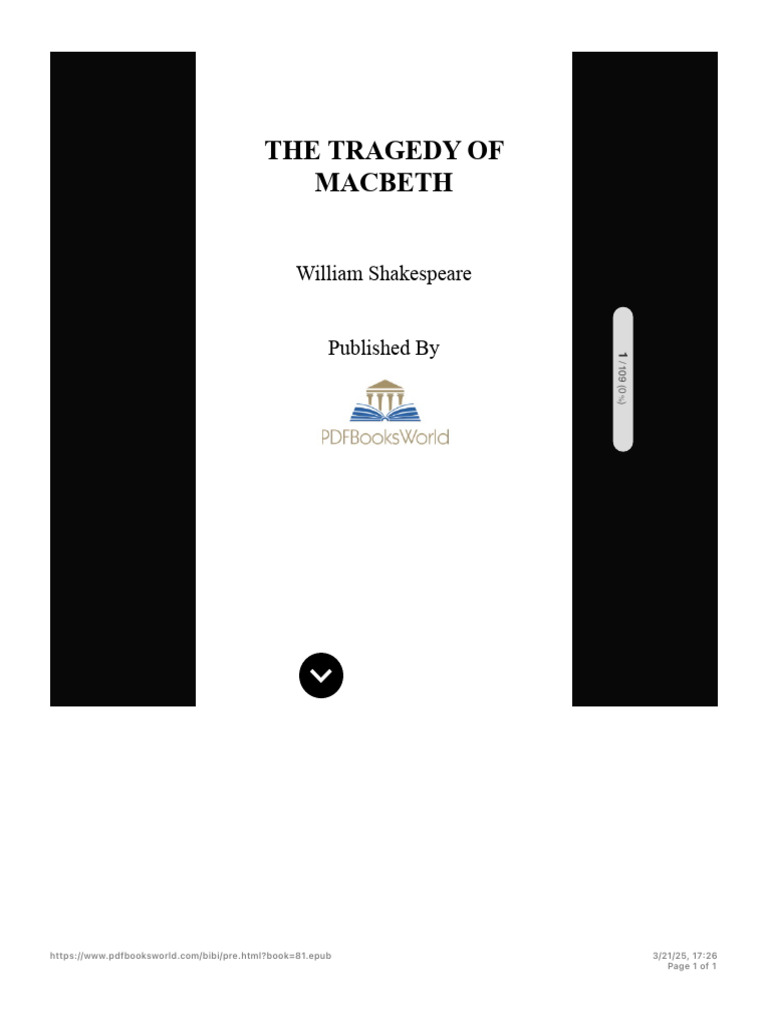 The Tragedy of Macbeth - William Shakespeare - Pdfbooksworld | PDF