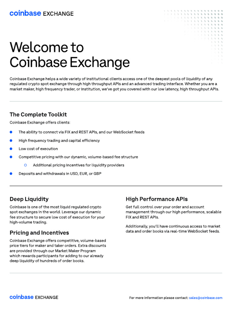 Coinbase Exchange Overview Oct 2021 | PDF | Market Maker | High ...