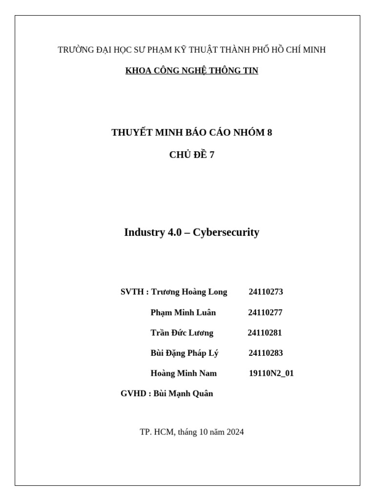 CD7. Industry 4.0 - Cybersecurity | PDF