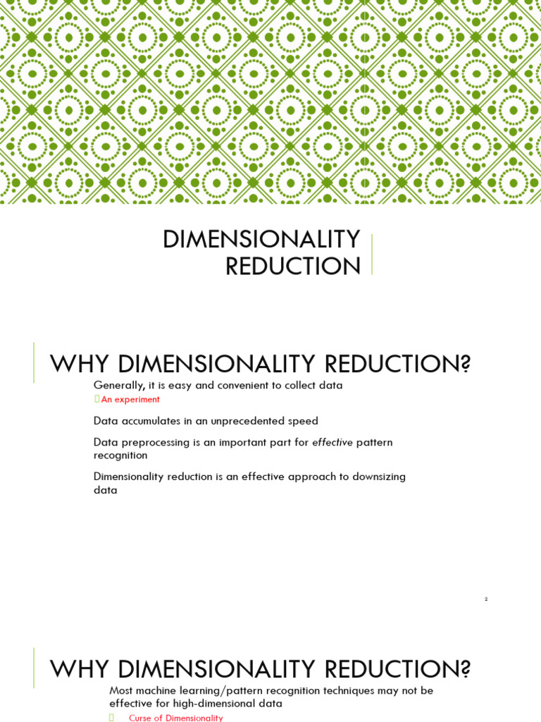 Dimensionality Reduction | PDF | Principal Component Analysis | Eigenvalues And Eigenvectors