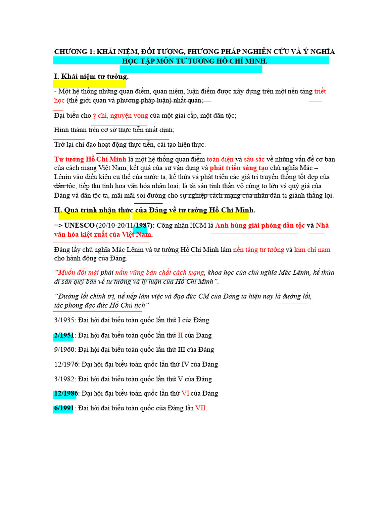 Tom Tat Tu Tuong HCM Chuong 12 Compress | PDF