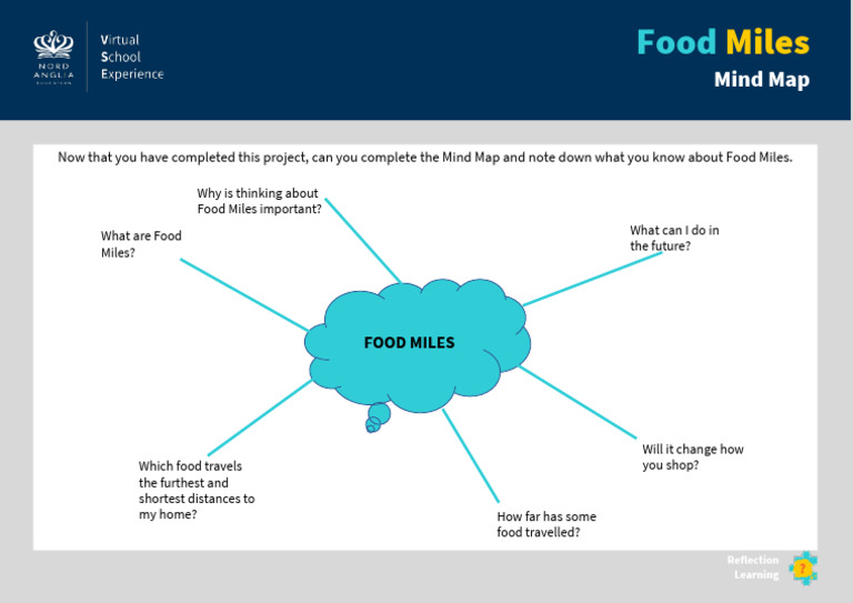 3a ELEMENT PROJECT CONC 1b Reflection Food Miles Mind Map | PDF