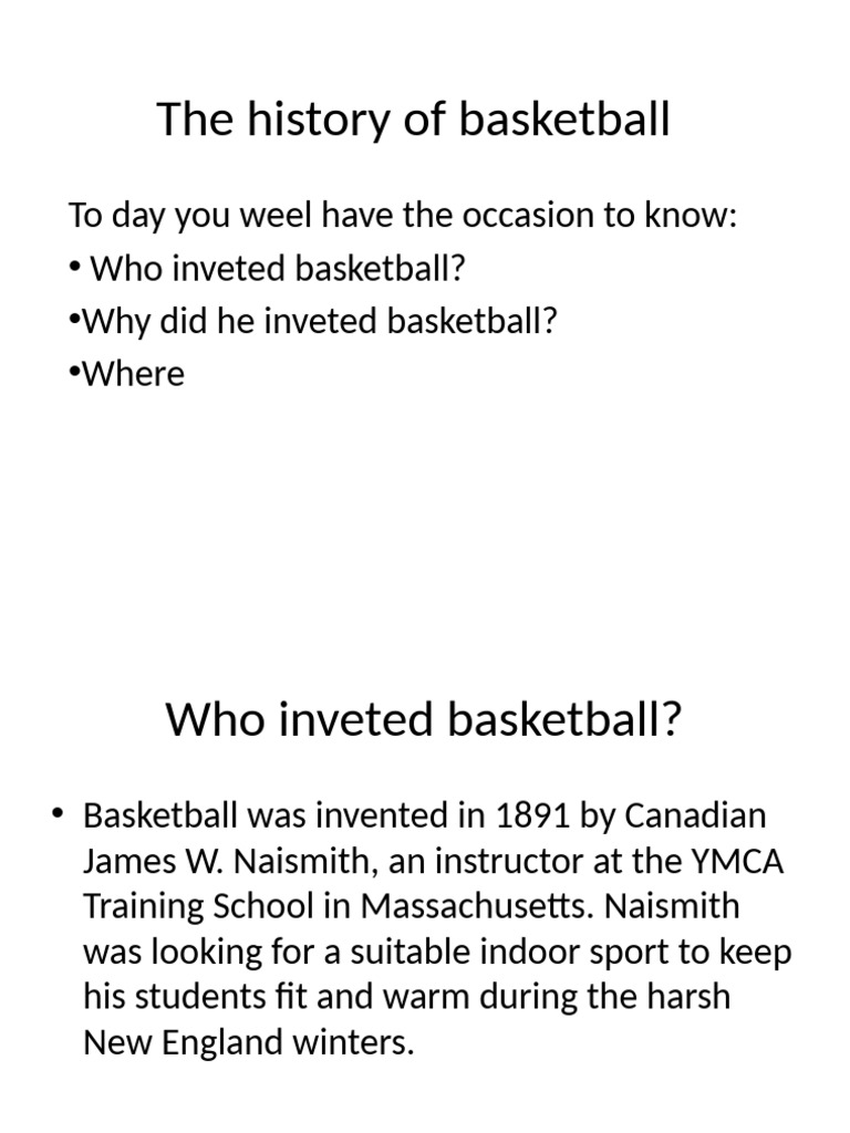 The History of Basketball | PDF