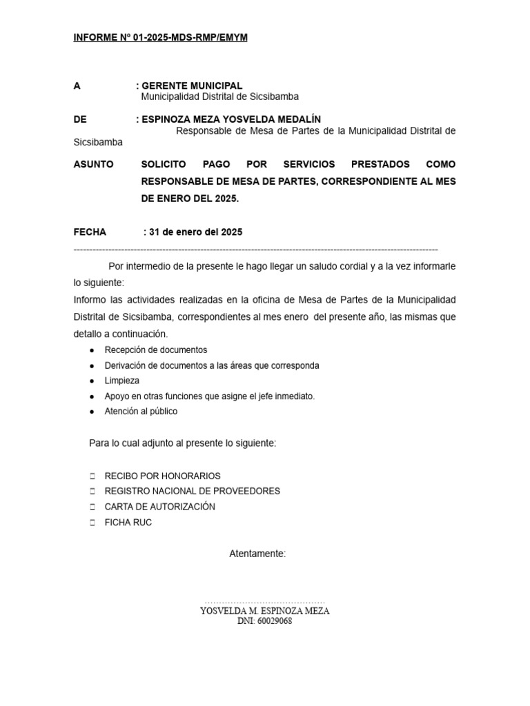 imforme de actividades.docx | PDF