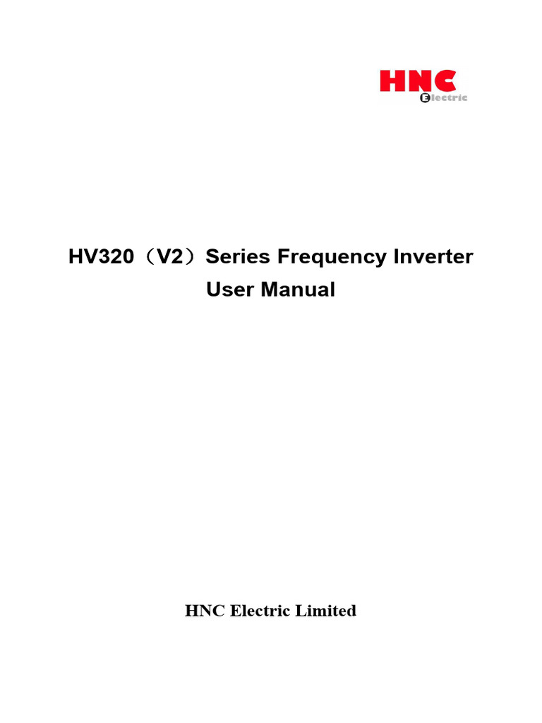 HV320-V2 Frequency Inverter English User Manual V2.0 | PDF | Power Supply | Mains Electricity
