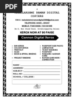 Photocopy Rate List | PDF | Art