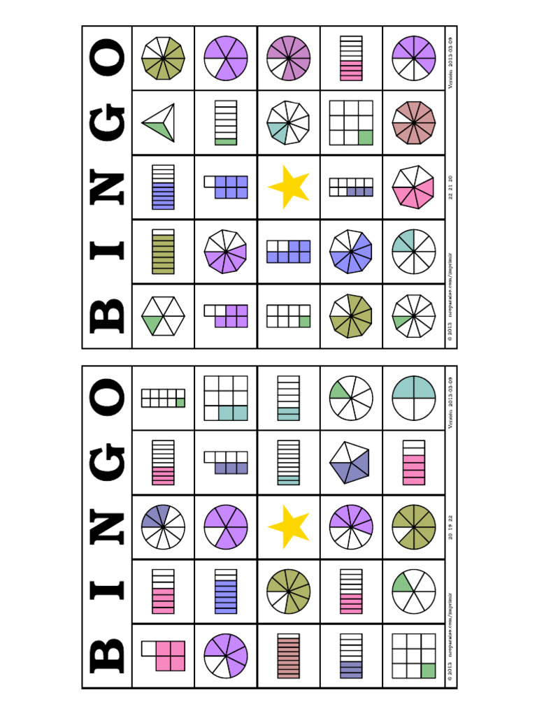 Bingo de Fracciones Imprimir | PDF