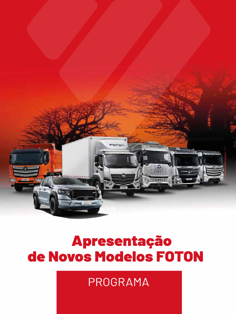 Programa Apresentacao de Novos Modelos Foton | PDF