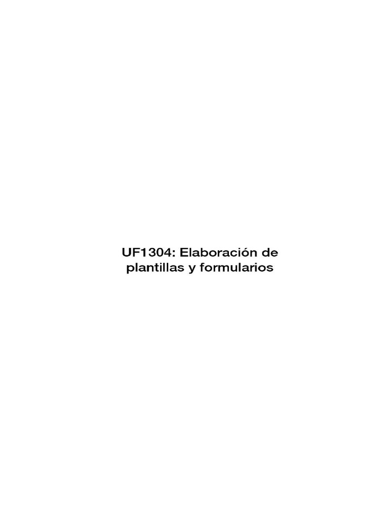 Módulo 3_Elaboración de Plantillas y Formularios | PDF