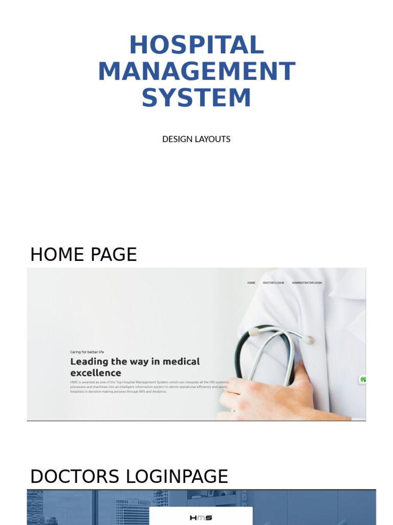 Hospital Management System Layouts | PDF