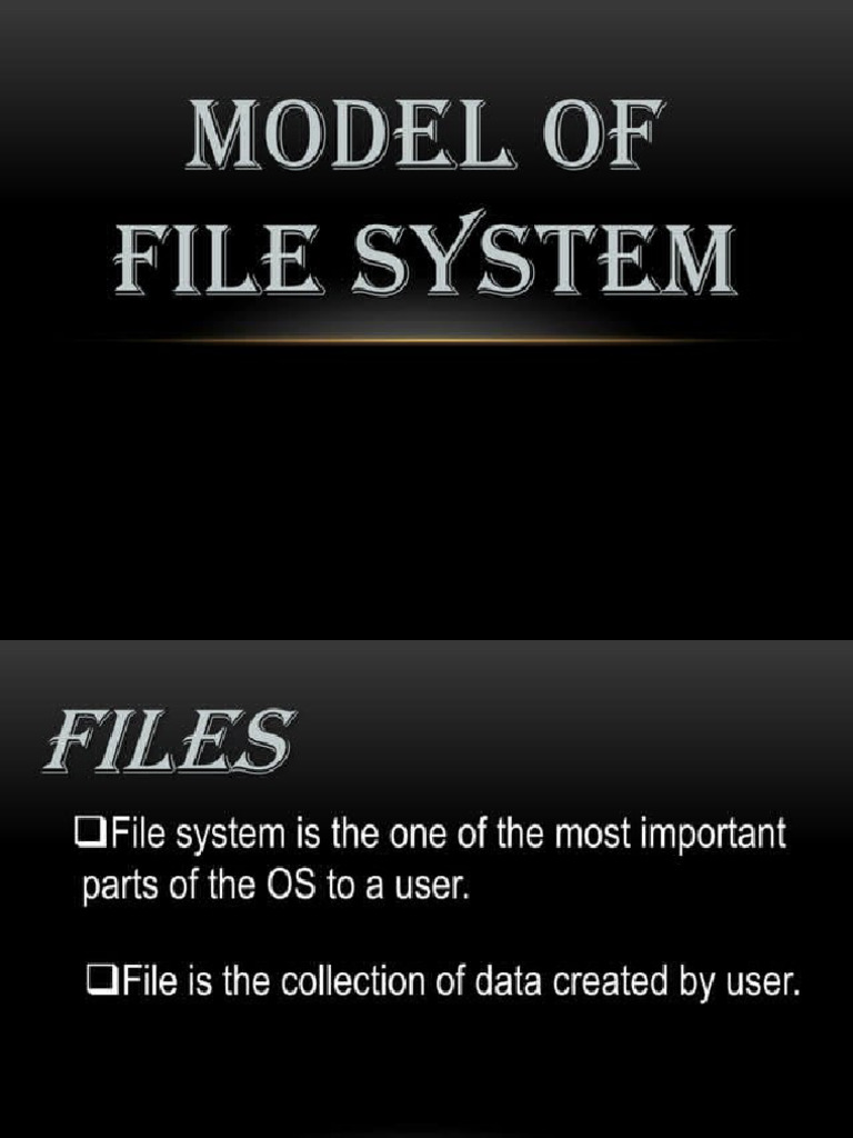 Model of File System | PDF