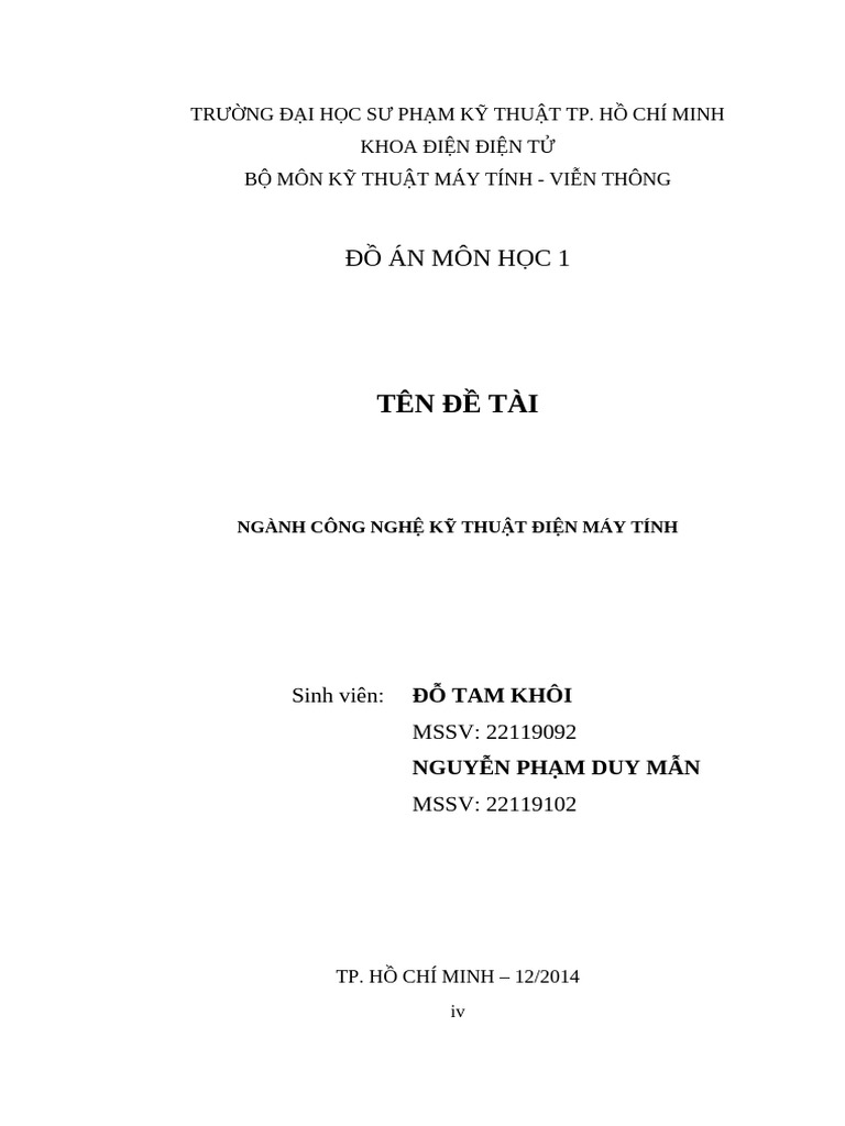 HuongDanTrinhBayDAMH LeMinh 2016 | PDF