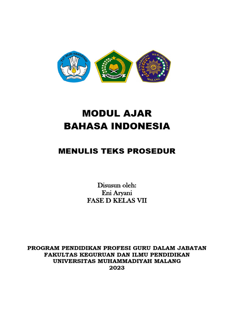 Menulis Teks Prosedur Kelas VII | PDF