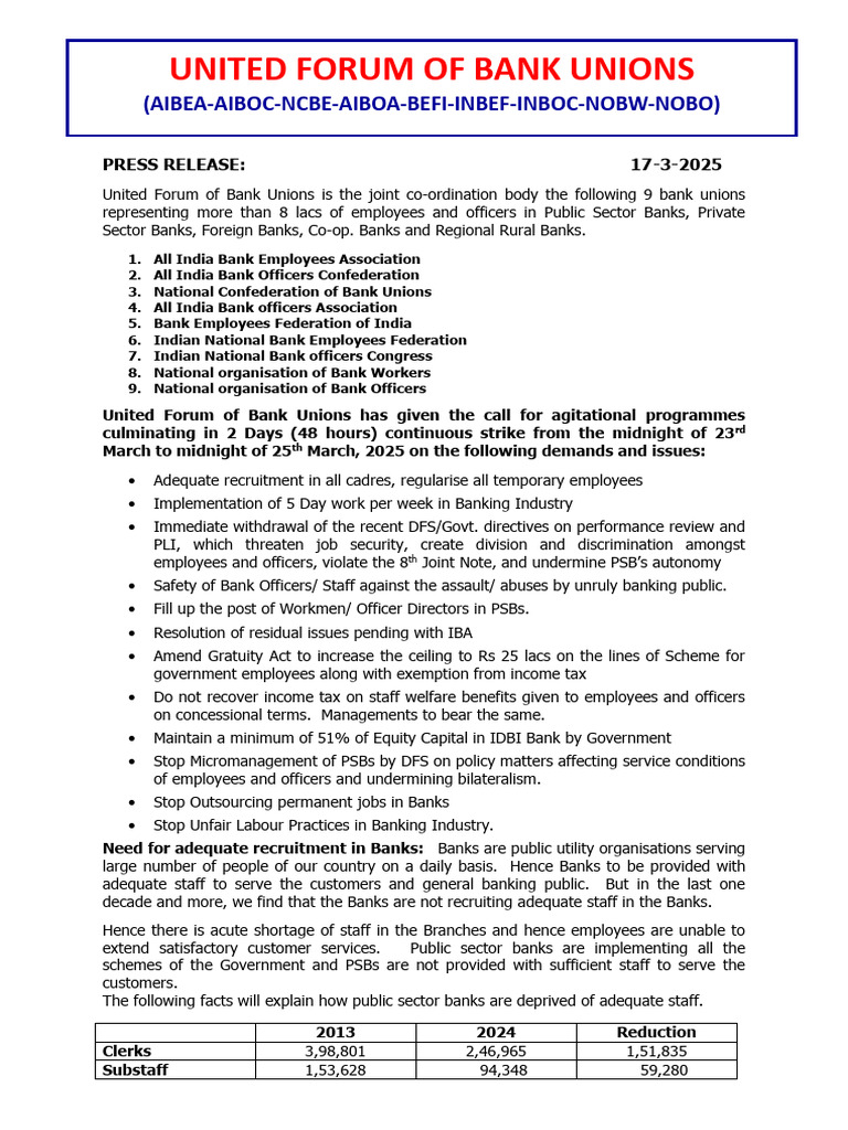 Press Release by Ufbu On 17th March | PDF | Economies | Labor
