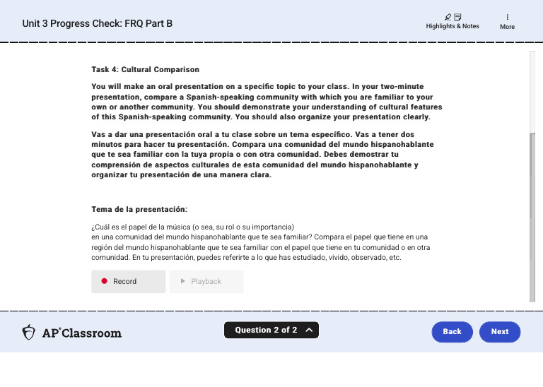 Ap Spanish Comparación Cultural | PDF