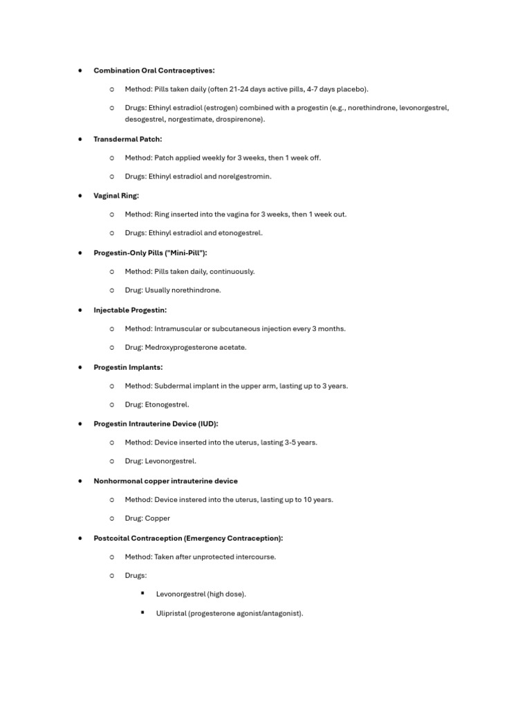 Combination Oral Contraceptives | PDF