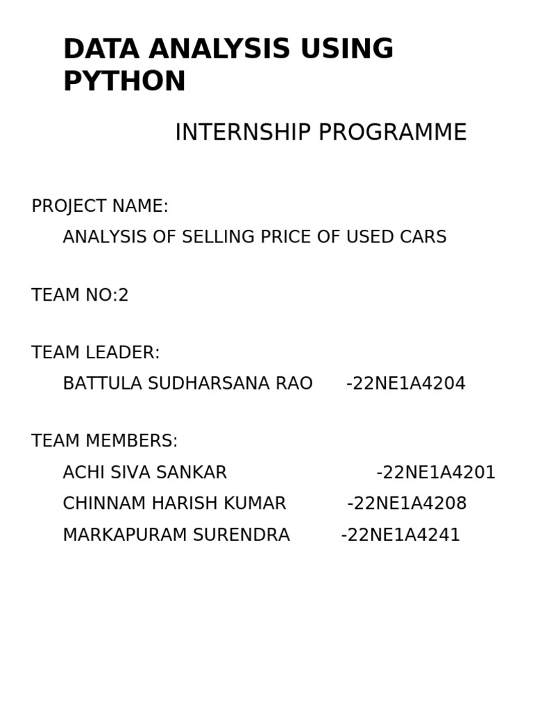 DATA ANALYSIS USING PYTHON2 | PDF | Matrix (Mathematics) | Statistics