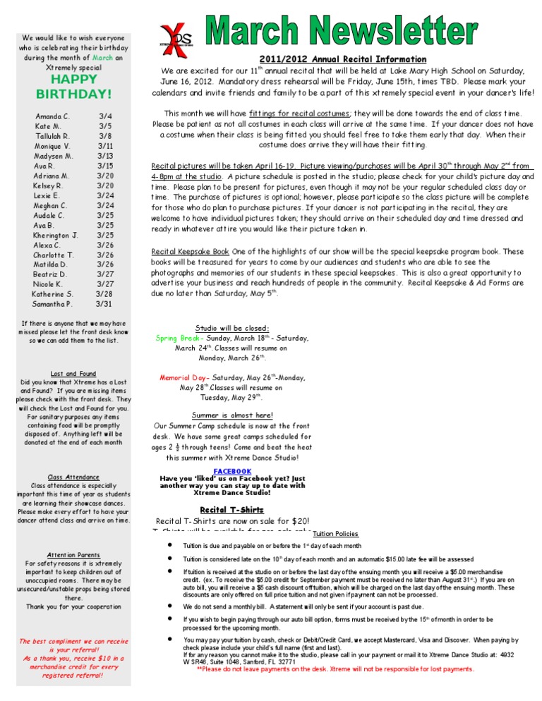 Xtreme Dance March 2012 | PDF | Payments | Debit Card