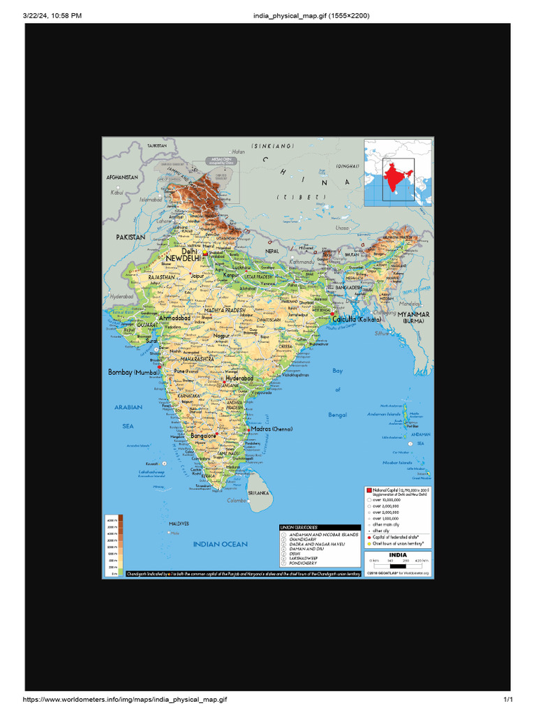 India Physical Map | PDF