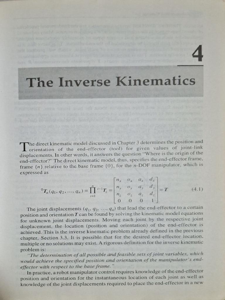 Inverse Kinematics | PDF