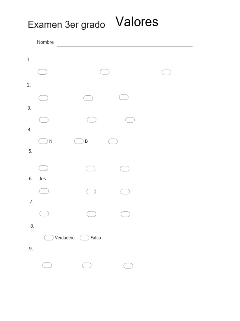 Examen 3er Grado Trimestre 2 | PDF