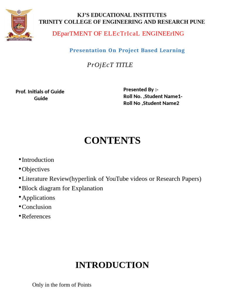 PBL PPT Template Tcoer | PDF