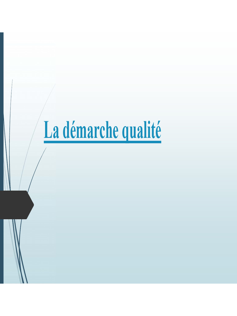Définition et étapes de la démarche qualité | PDF | Management de la ...