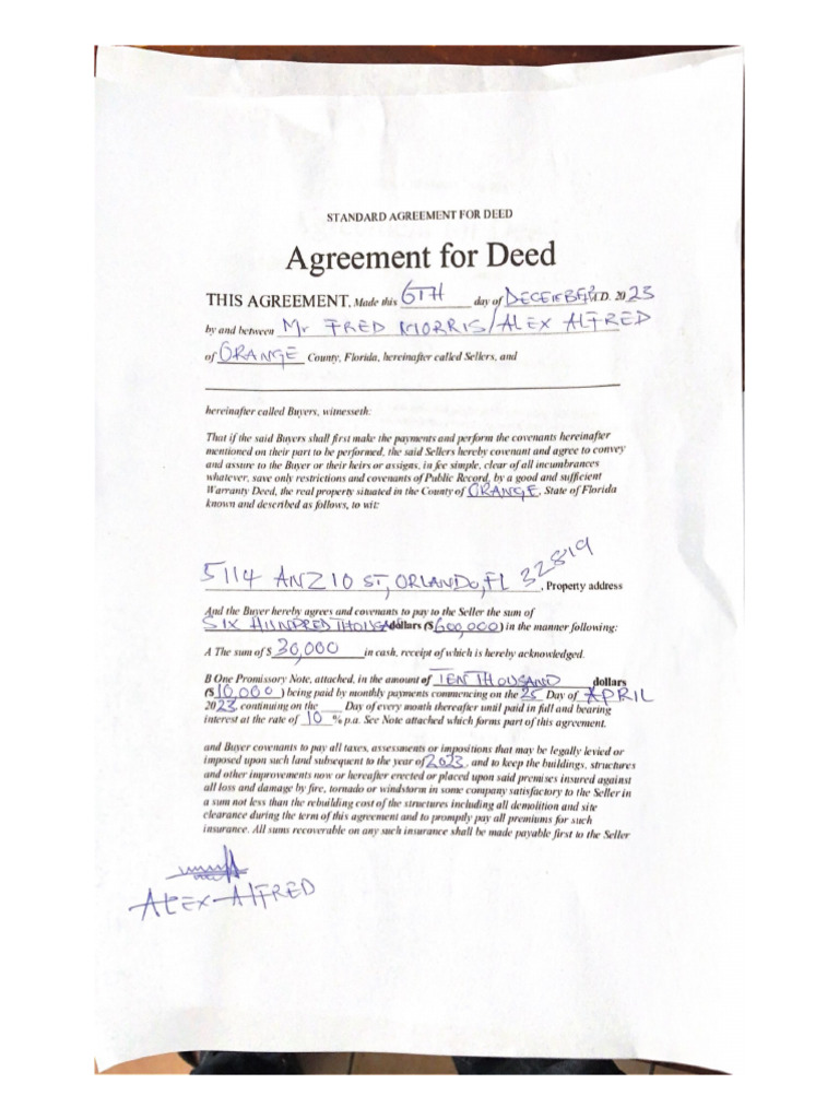 Agreement for Deed | PDF