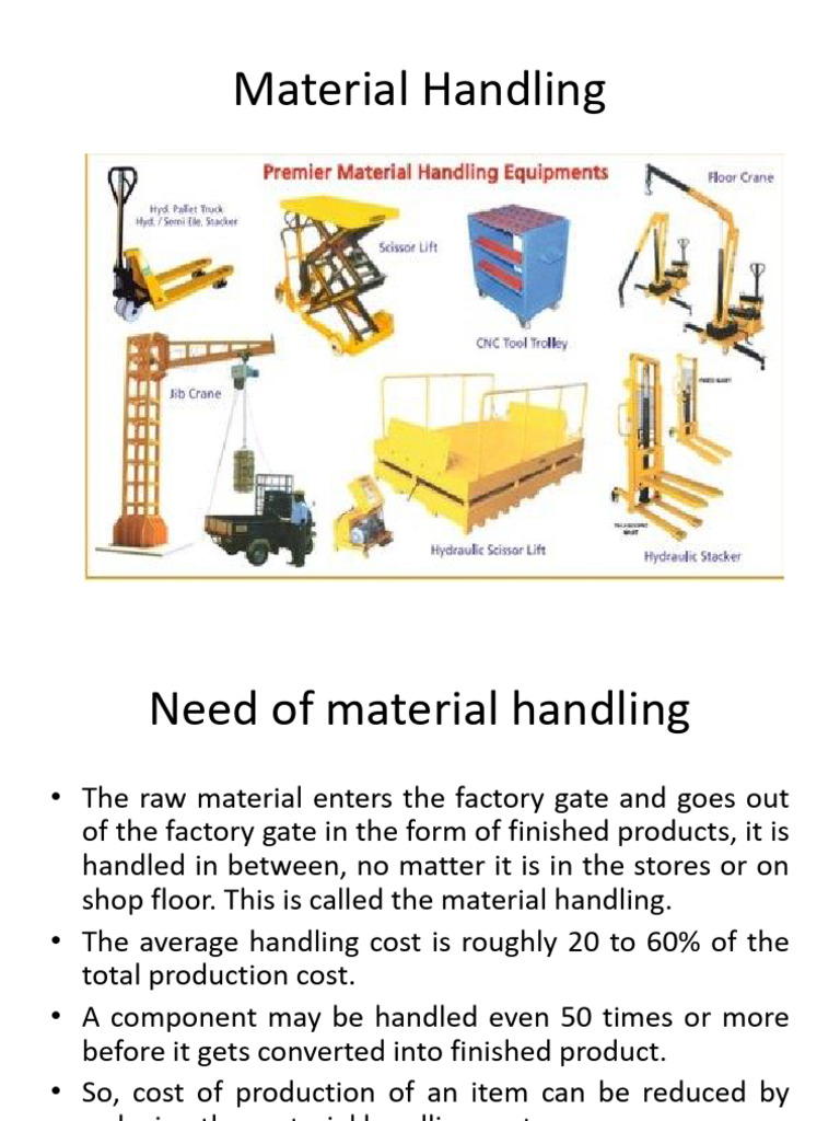 Optimizing Material Handling Costs | PDF | Secondary Sector Of The ...