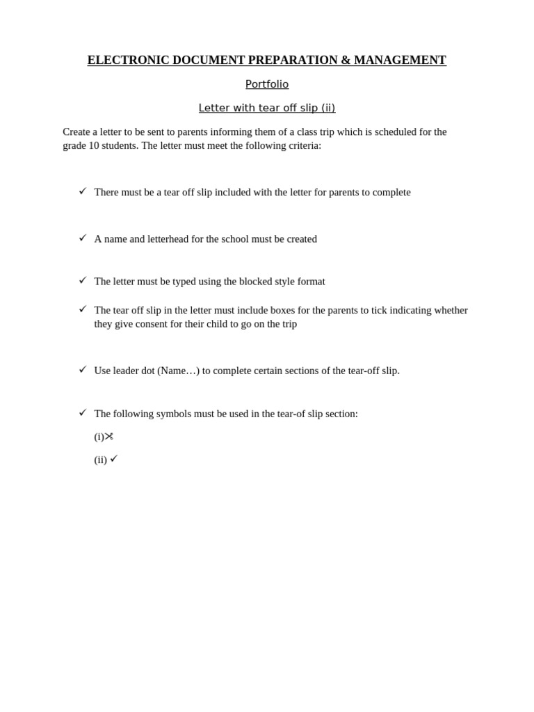 EDPM Portfolio Letter With Tear Off Slip | PDF