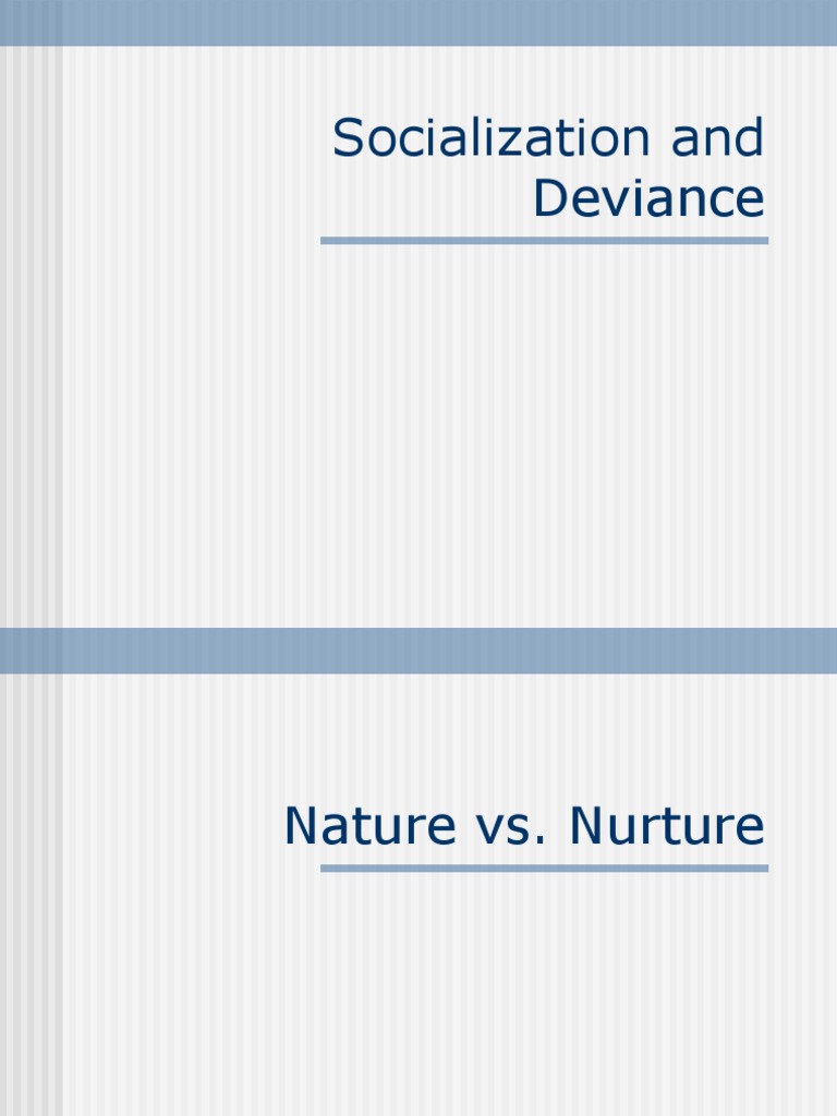 Socialization and Deviance Found On The Web | PDF | Deviance (Sociology ...