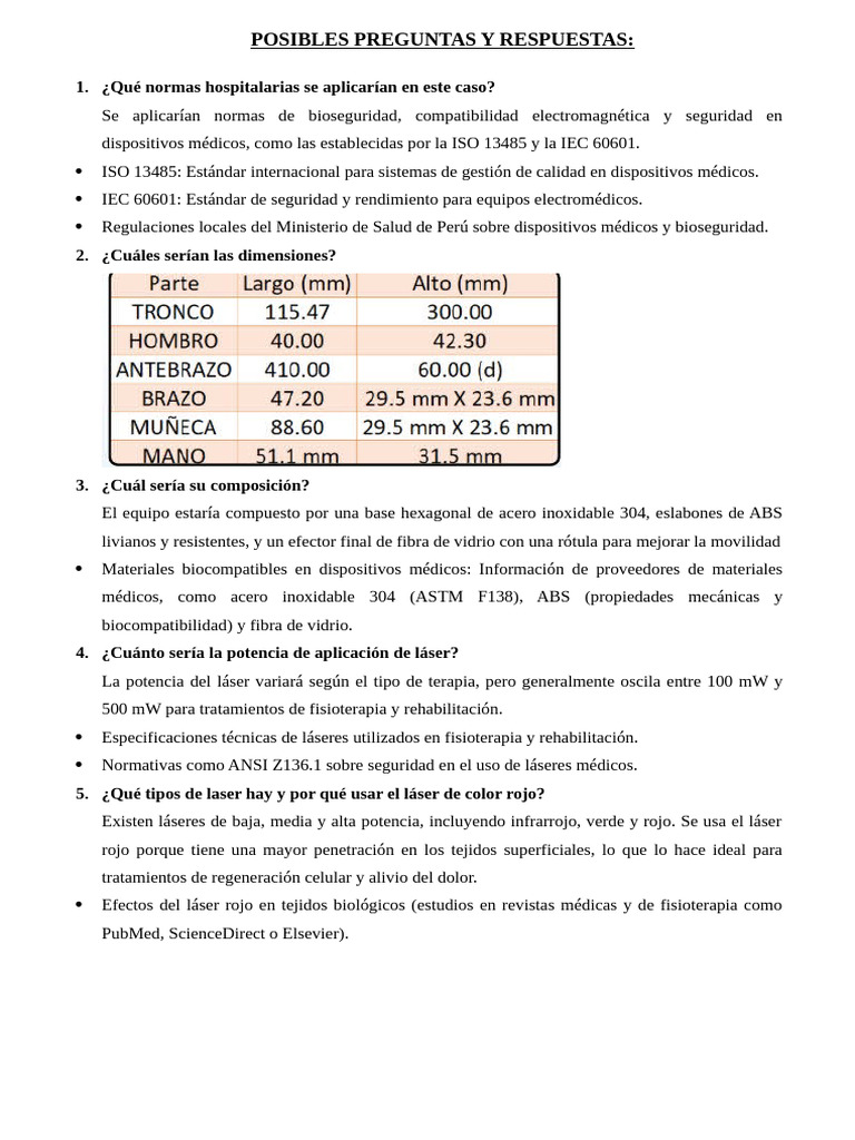 Posibles Preguntas y Respuestas | PDF