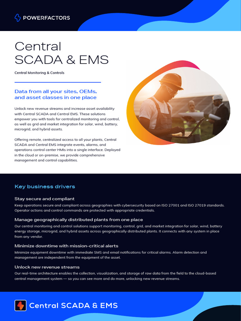 PF - Product Sheets-A4-Central-SCADA-RGB-3-24 | PDF | Scada | Cloud Computing