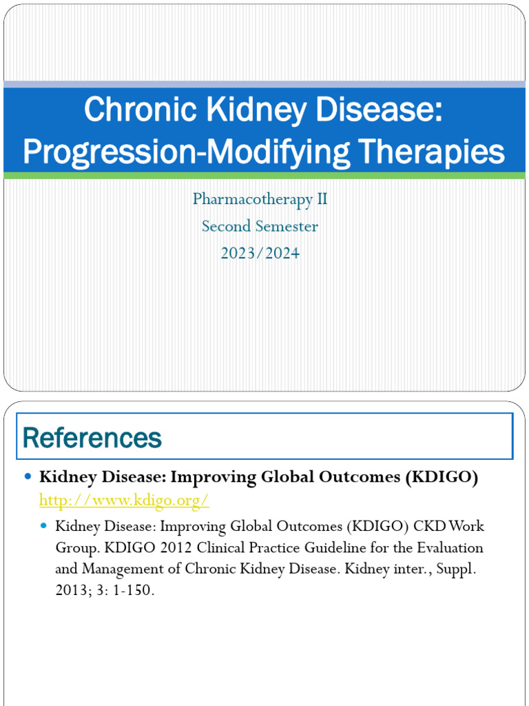 CKD Progression and Treatment Strategies | PDF | Chronic Kidney Disease ...