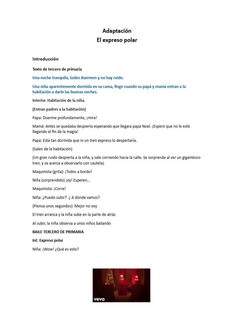 Dialogo Con Canciones Del Expreso Polar | PDF