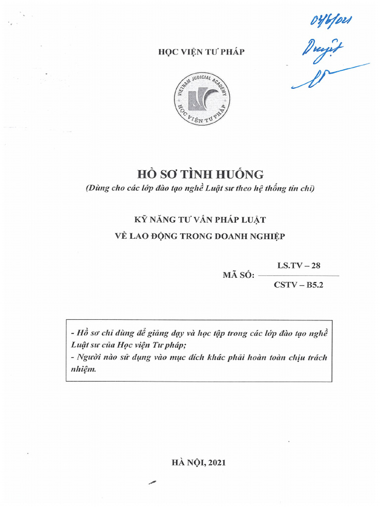 Ho So CSTV 28 - Bai Ky Nang Tu Van Lao dongTH2 | PDF