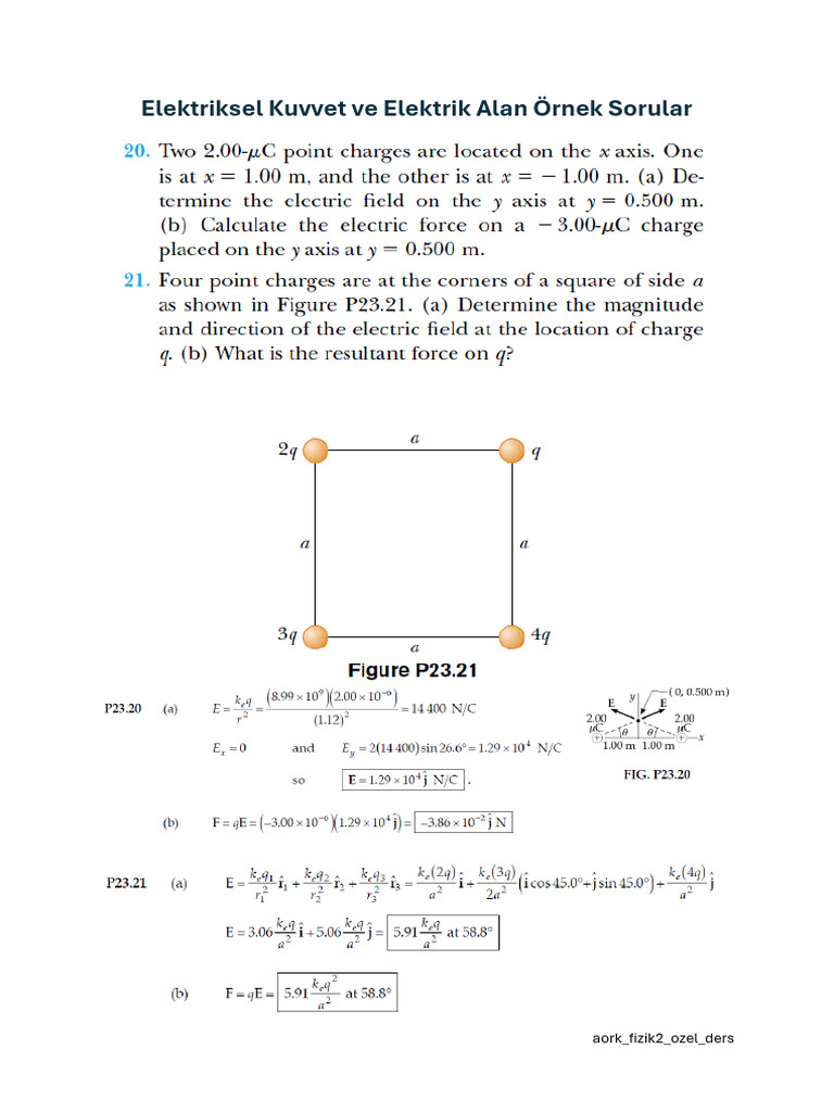 Fizik 2 Örnek Sorular | PDF