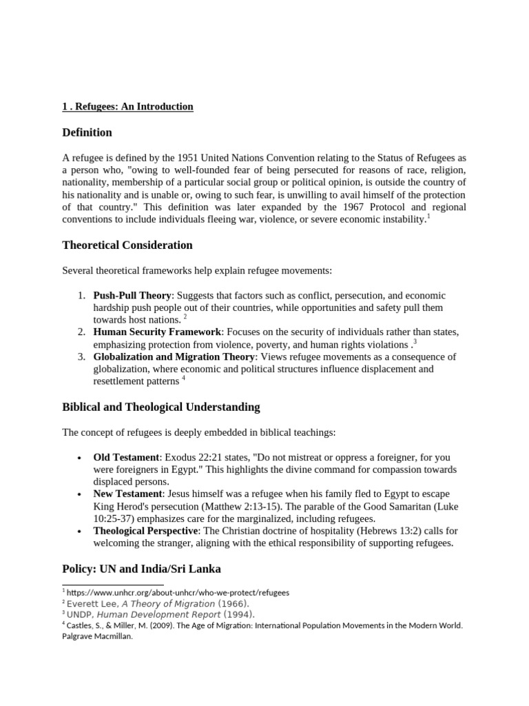 Ministry Among Refugees - SCRIBD | PDF | Refugee | United Nations High ...