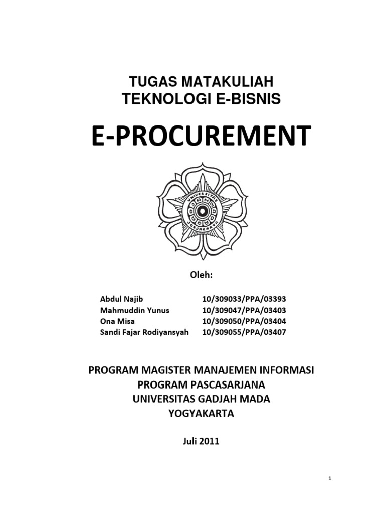 Makalah E-Procurement | PDF
