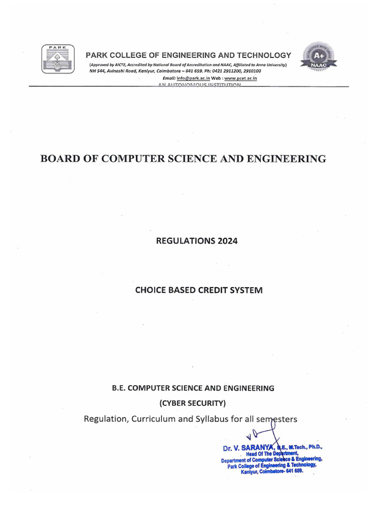 Computer Science Engineering Curriculum Overview | PDF | Engineering ...