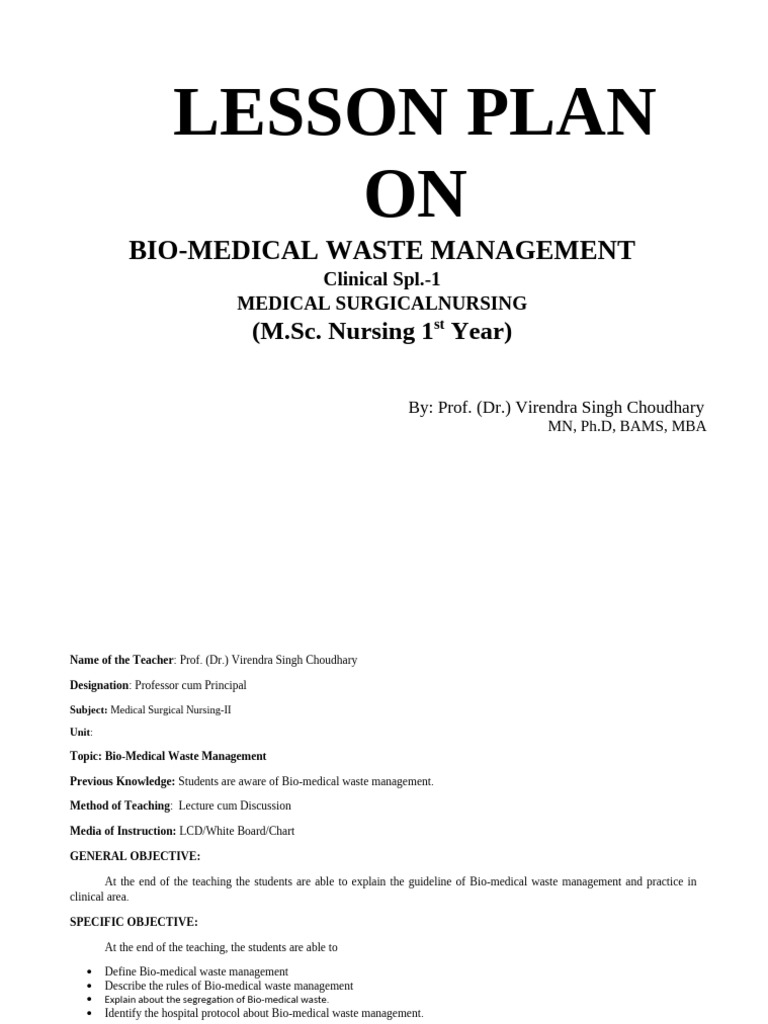 CEREBRO VASCULAR ACCIDENT Lesson Plan | PDF | Stroke | Heart