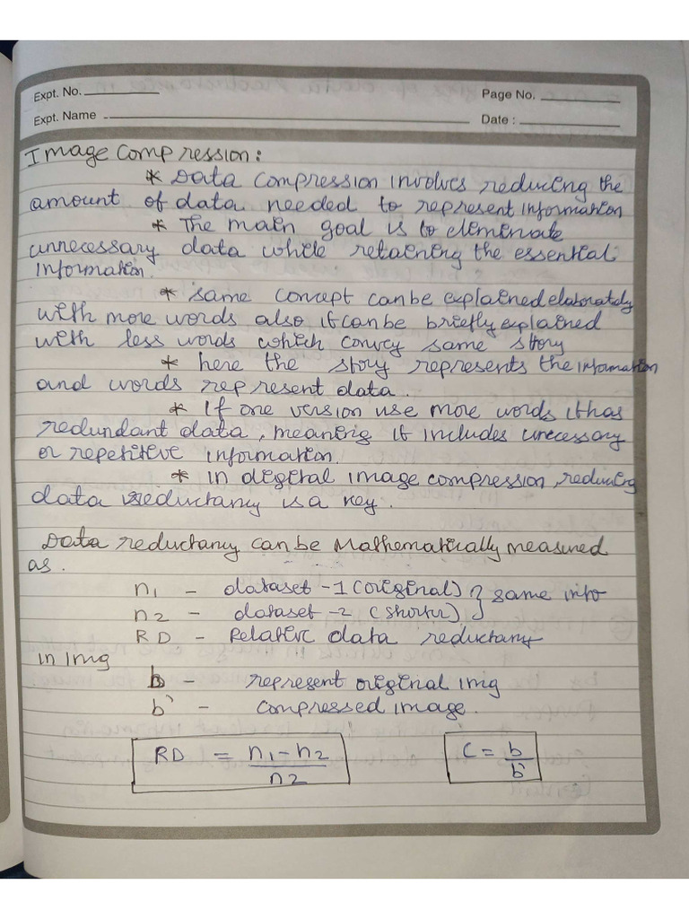 ASWIN TS DIP Unit-3 Image compression and error coding | PDF