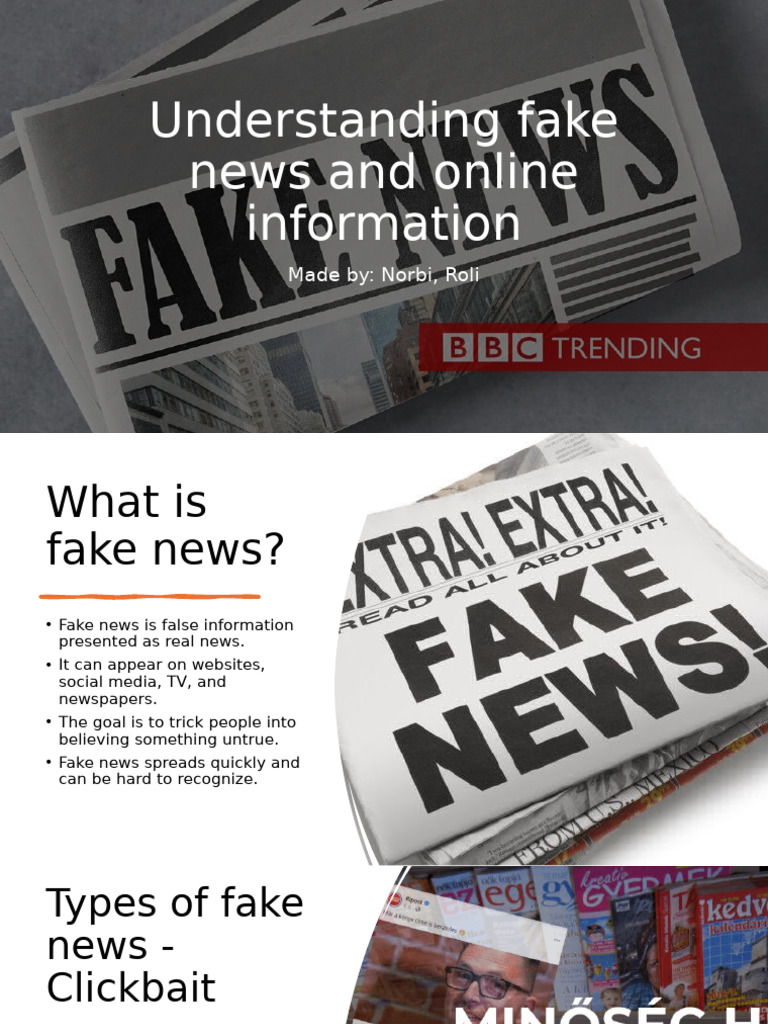 Understanding Fake News and Online Information | PDF