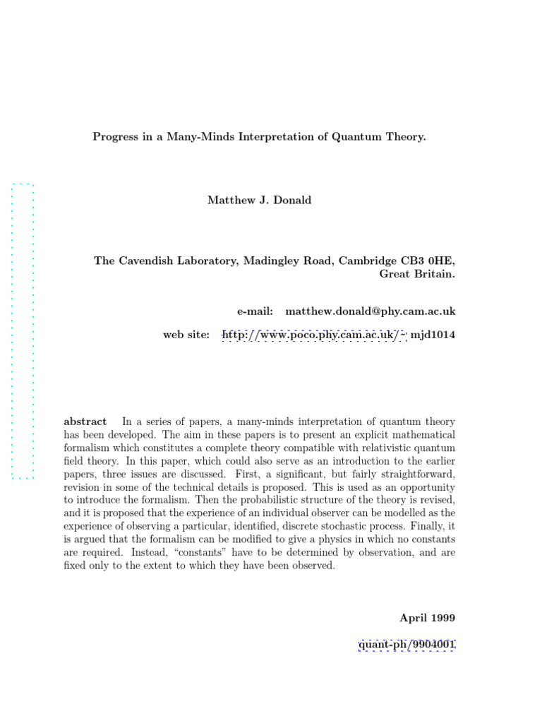 quant-ph9904001 | PDF | Theory | Axiom