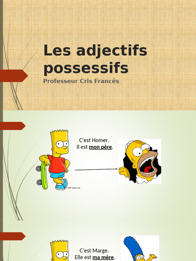 Les Adjectifs Possessifs | PDF