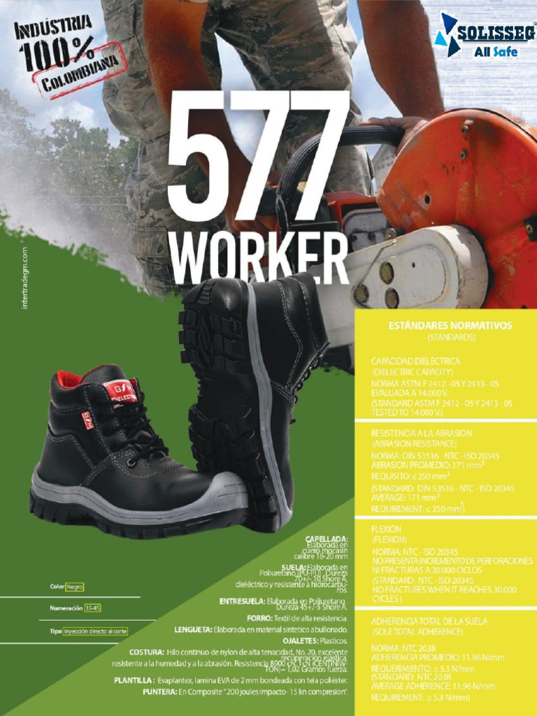 FICHA TECNICA BOTA 577 WORKER | PDF