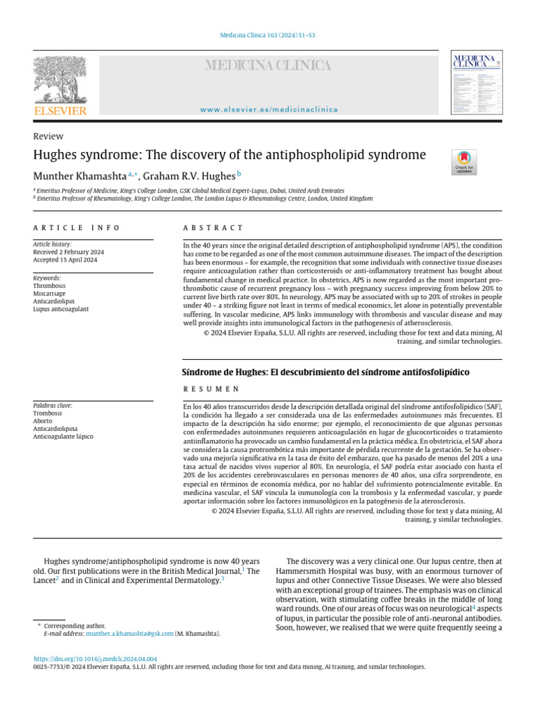 Hughes-syndrome--The-discovery-of-the-antiphospholipid-s_2024_Medicina ...