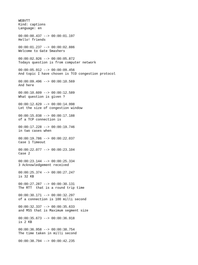 Lec-69 TCP Congestion Control in Computer Networks .En | PDF | Transmission Control Protocol ...